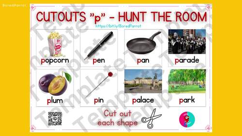 Write the Room Kindergarten - Letter "p": Writing / Vocabulary / Phonics