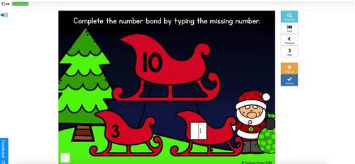 Christmas Number Bonds to 10 | Christmas Boom Cards by Teaching Autism