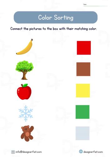 Autism Color Sorting Worksheet For Childs by Inclusive Learning Support