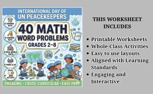 International Day of UN Peacekeepers Math Word Problems (Grades 2–8) No ...