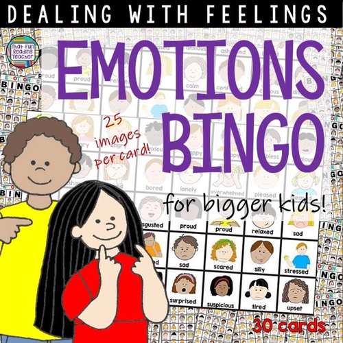 Identifying Feelings and Emotions Activity | Feelings Bingo Game