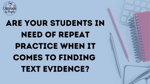 Text Evidence Task Cards Finding & Citing Text Evidence Worksheets High ...