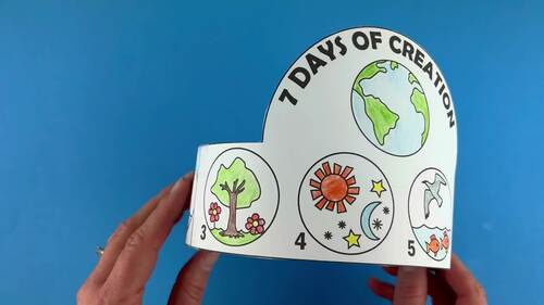 7 Days of Creation Headband, The Creation Story Coloring Crown, Bible Craft