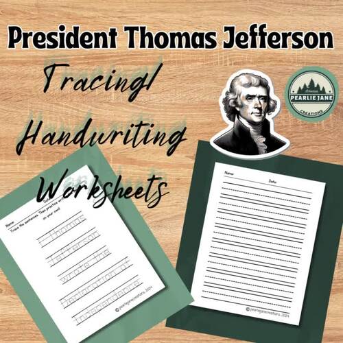 Thomas Jefferson Tracing/Handwriting Practice for Kindergarteners/1st ...