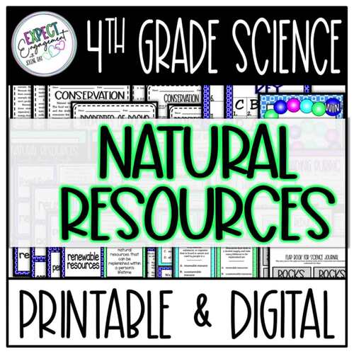 4th Grade Science TEKS Based / Natural Resources / Printable & Digital