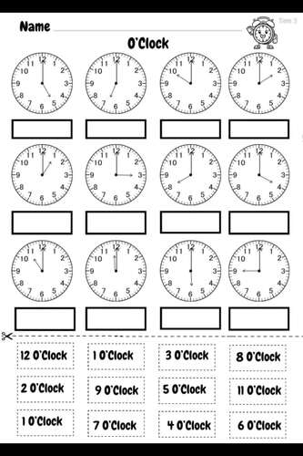 Telling the Time O'Clock and Half Past by Digital Dory Classroom Downloads