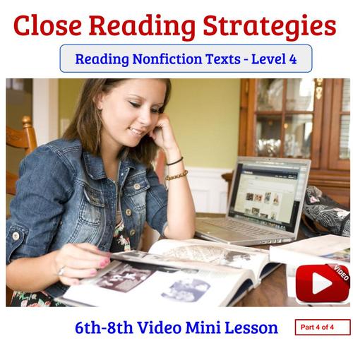 Main Ideas and Supporting Details: Video Lesson - Close Reading Level 1