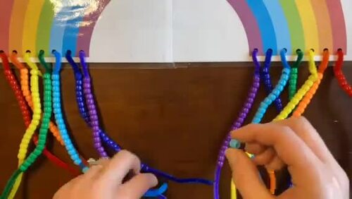 Bead Fine Motor Skills Printable, Pipe Cleaner Bead Sorting, Color ...