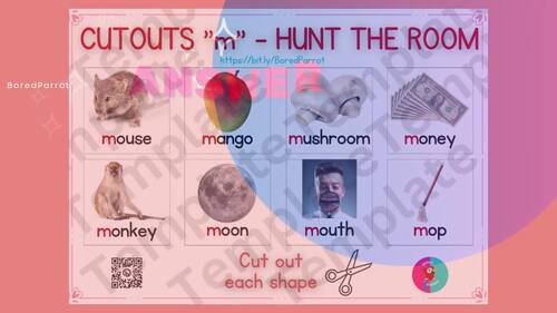 Write the Room Kindergarten - Letter "m": Writing / Vocabulary / Phonics