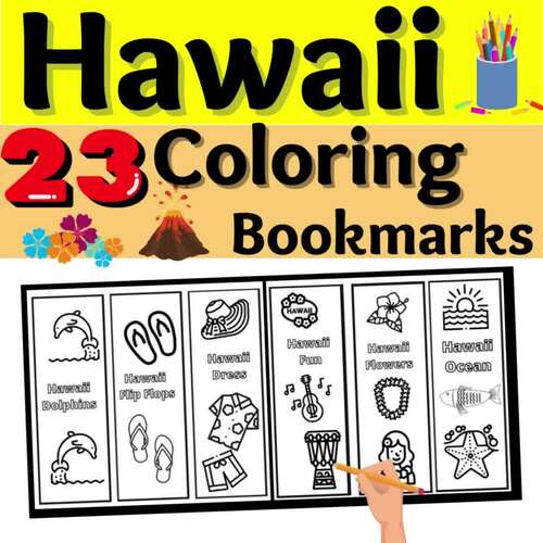 Hawaii Activity Coloring Doodle Bookmarks AAPI Resource Art Craft ...