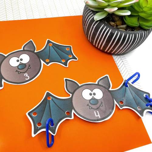 Counting Bats / Make 10 Bats Counting to 10 Math Activity & Center