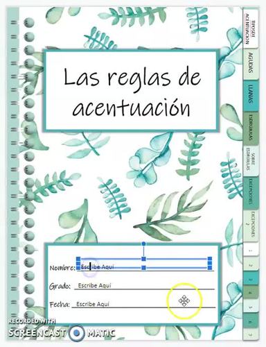 Libreta Digital Acentuación | SPANISH Accents Distance Learning | TPT