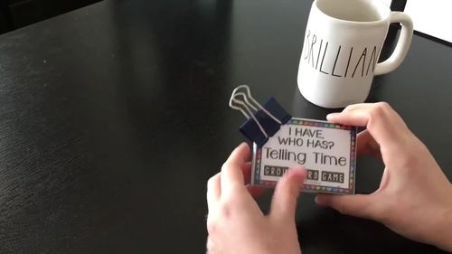 I Have, Who Has? Telling Time Card Game by Teaching with Jen Rece
