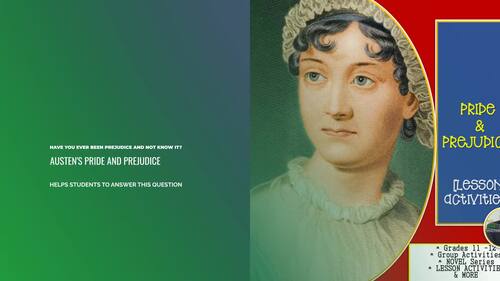 PRIDE AND PREJUDICE [LESSON ACTIVITIES] by The Angry Teacher Store
