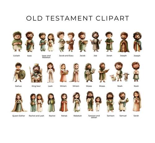 Old Testament Clipart, Kids Bible Story, Biblical Character Clipart