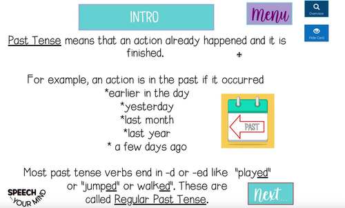 Irregular Past Tense Verbs Boom Cards™ Set 4 by Speech Your Mind