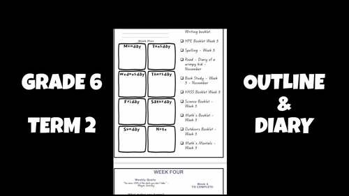 Grade 6 - TERM 2 Pack - Homeschooling - Everything you Need! | TPT