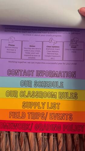 Editable Open House Flip Book Template | Meet the Teacher | Back to School