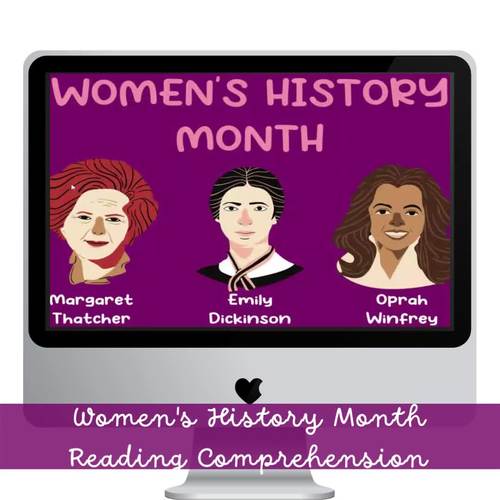 Women's History Month Biography Reading Passages set 1 Google Slides™