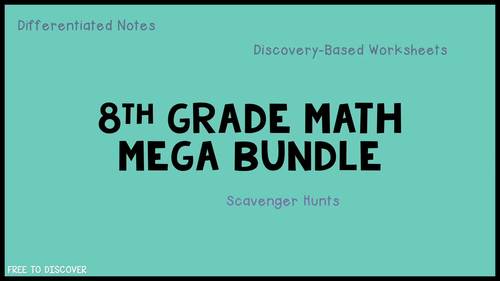 8th Grade Math Curriculum Mega Bundle | 8th Grade Math Activities & Notes