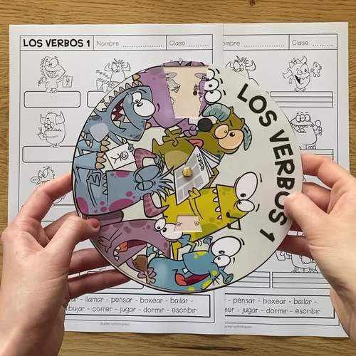 LOS VERBOS 1 - Rueda de Vocabulario by My Teaching Factory | TPT