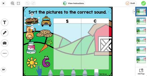 Beginning Sound Sort | Seesaw Activities by Keri Brown | TPT