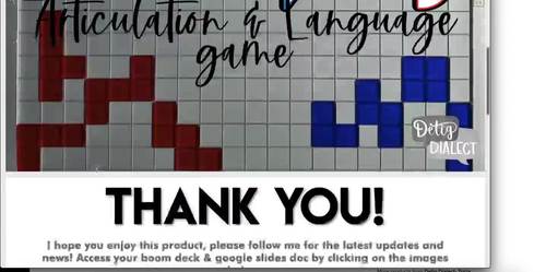 Digital BlockUs Articulation & Language Game [teletherapy, distance ...