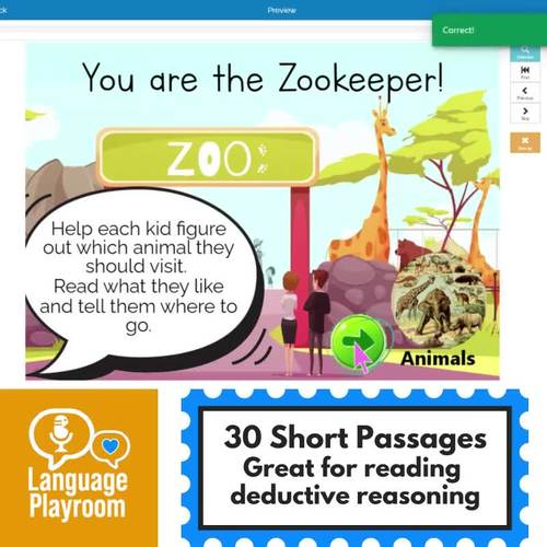 Zoo Animal Challenge - Expressive & Receptive Language Description Task ...
