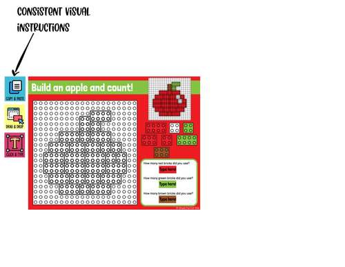 EDITABLE Digital Building Bricks Fall Build and Count Challenge Google ...