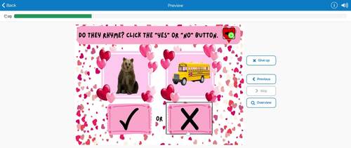 Rhyming Pairs Valentines Day Themed Boom Cards by The Creative Critter