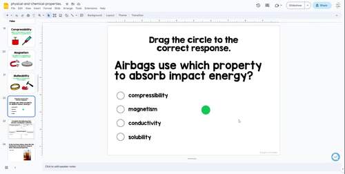 Physical and Chemical Properties - Properties of Matter Interactive Lesson