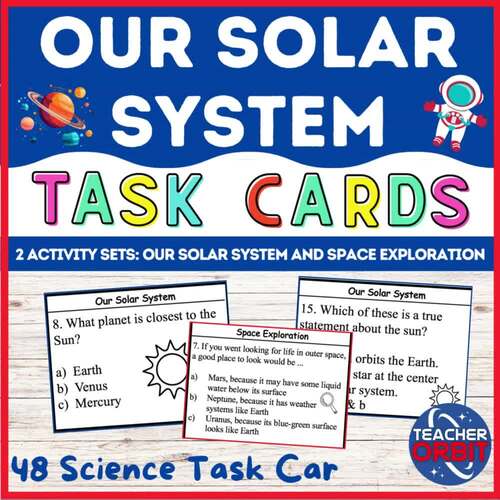 Solar System Task Cards | Space Astronomy Planets Science Activities Game