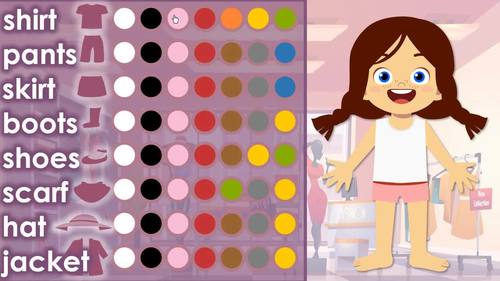 Dress Up Meg - EFL, ESL, Spanish clothing (Vestir Muñeca Meg) by SrtaLyons