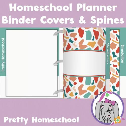 Editable and Printable Binder Covers and Spines for Homeschool Planners