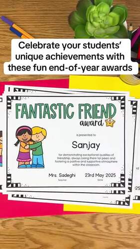 End Of Year Fun Awards Editable Class Graduation Certificates 2nd 3rd ...