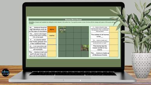 Biomes Self Checking Worksheet with 4 versions by JayZee | TPT