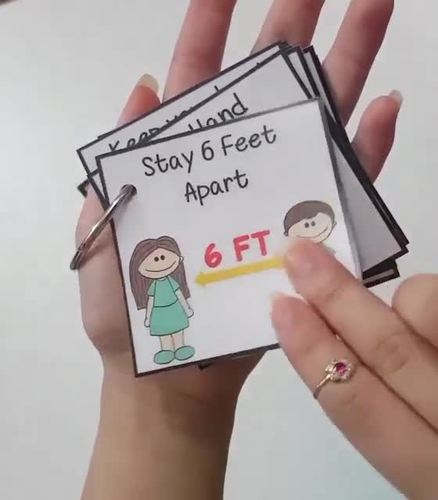 Social Distancing Classroom Rules Posters and Key chain for COVID