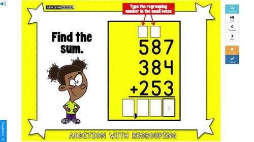 Addition with Regrouping | Boom™ Cards | Distance Learning | 4th Grade