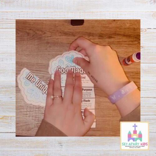 Snowflake Winter Foldable Craft: God Made Me Unique | Sunday School ...