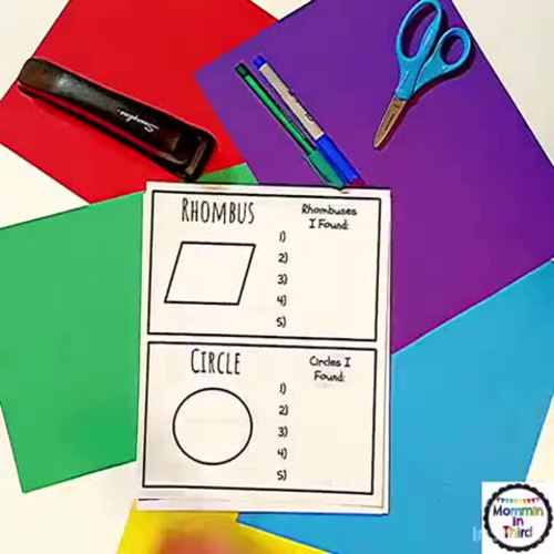 Geometry Scavenger Hunt Book l 2D Shapes Activity End of Year Review ...