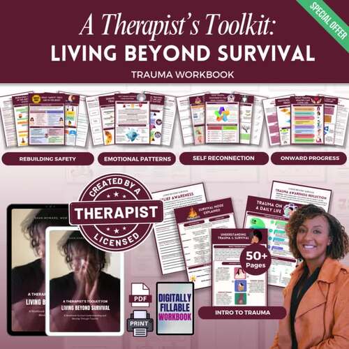 Living beyond Survival Mega Bundle Workbook | Trauma Workbook by CB ...