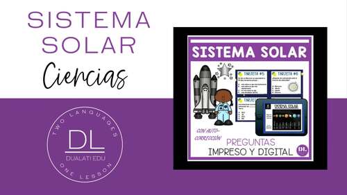Sistema Solar - Tarjetas de Trabajo | Solar System Task Cards Spanish