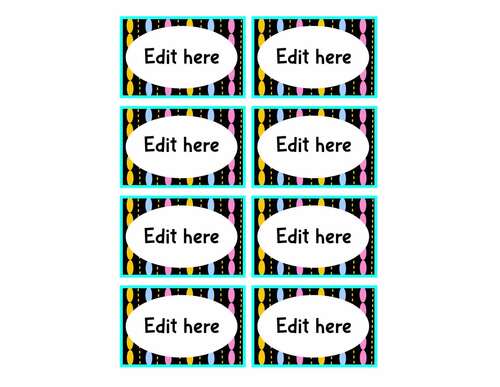 Printable Small Name Labels, Locker Labels, Mailbox labels, Bin Tags ...