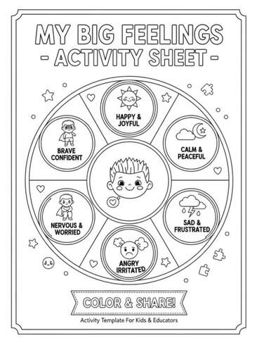 My big feeling .activity.coloring. by FUN Teaching Garden | TPT