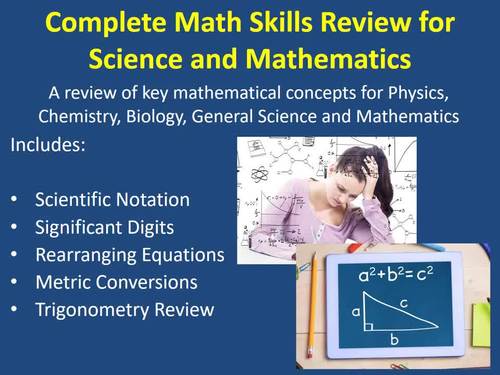 Complete Math Skills Review for High School Science and Mathematics Courses