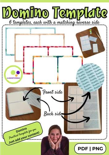 Editable Domino Templates | Printable Game Cards with Backs | Create ...
