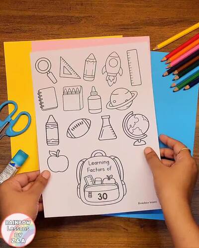 Back to School Math Craft | Factors and Multiples | Back to School Math ...