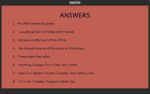 Adverbs of Frequency Lesson Presentation (A1, ESL/EFL) | TPT