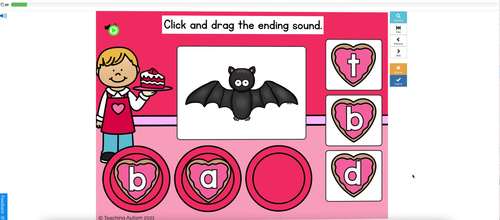 Valentine's Day Ending Sounds | Boom Cards by Teaching Autism | TPT