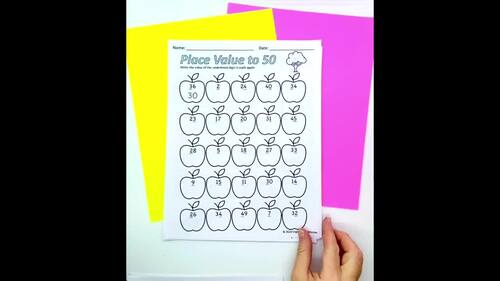 Numbers to 50 - Counting to 50, Writing Numbers to 50, No Prep Worksheets